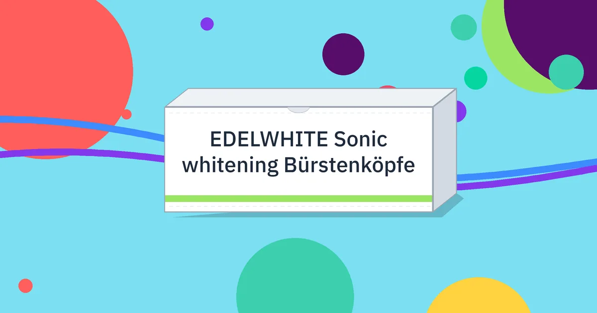 Symbolbild: Packung mit der Aufschrift EDELWHITE Sonic whitening Bürstenköpfe (PZN 10209020) – Verfügbarkeit und Bezug in Apotheken in Frankfurt am Main