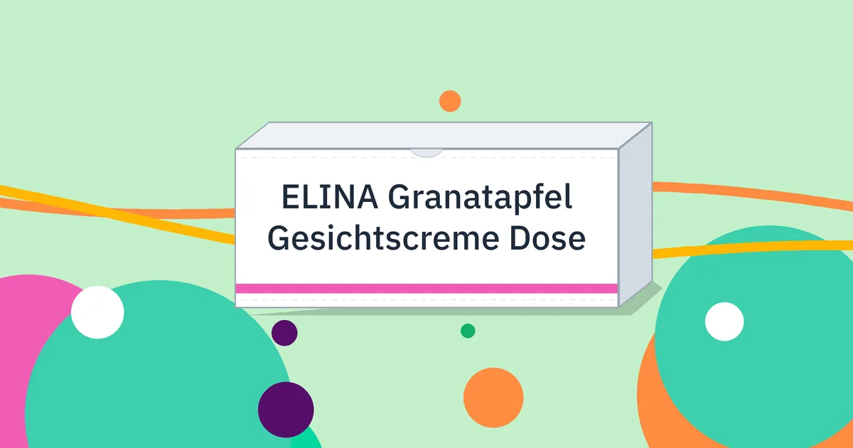 Symbolbild: Packung mit der Aufschrift ELINA Granatapfel Gesichtscreme Dose (PZN 10778858) – Verfügbarkeit und Bezug in Apotheken in Frankfurt am Main