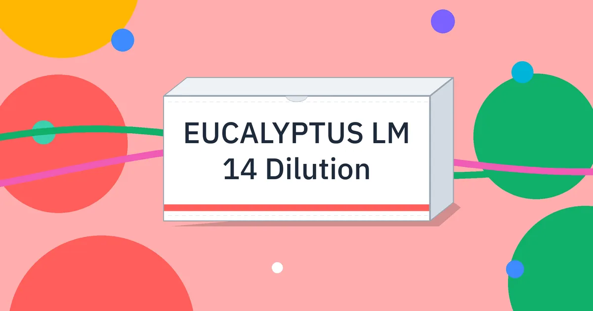 Symbolbild: Packung mit der Aufschrift EUCALYPTUS LM 14 Dilution (PZN 12845352) – Verfügbarkeit und Bezug in Apotheken in Frankfurt am Main