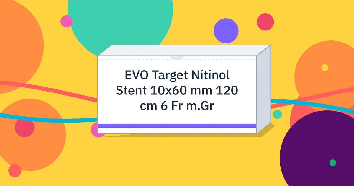 Symbolbild: Packung mit der Aufschrift EVO Target Nitinol Stent 10x60 mm 120 cm 6 Fr m.Gr (PZN 00105182) – Verfügbarkeit und Bezug in Apotheken in Frankfurt am Main