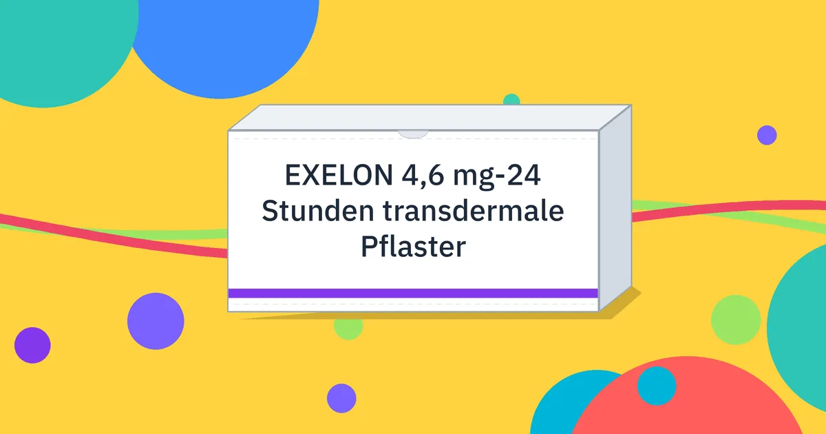 Symbolbild: Packung mit der Aufschrift EXELON 4,6 mg-24 Stunden transdermale Pflaster (PZN 09929594) – Verfügbarkeit und Bezug in Apotheken in Frankfurt am Main