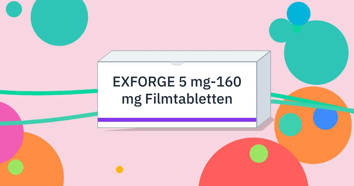 Symbolbild: Packung mit der Aufschrift EXFORGE 5 mg-160 mg Filmtabletten (PZN 07052419) – Verfügbarkeit und Bezug in Apotheken in Frankfurt am Main