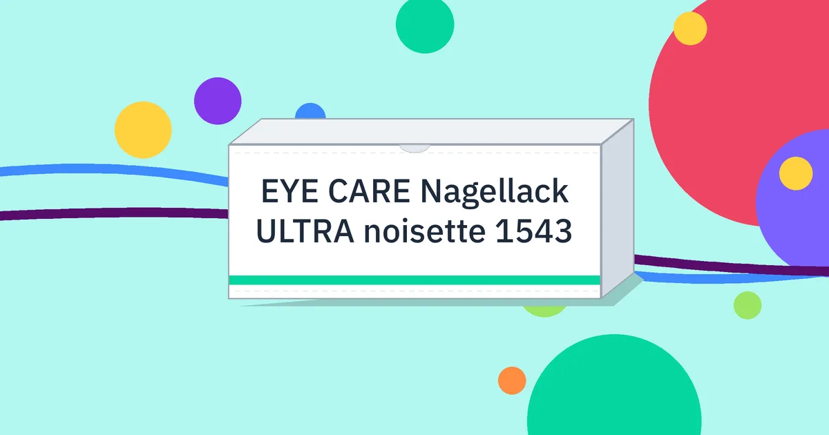 Symbolbild: Packung mit der Aufschrift EYE CARE Nagellack ULTRA noisette 1543 (PZN 14199057) – Verfügbarkeit und Bezug in Apotheken in Frankfurt am Main