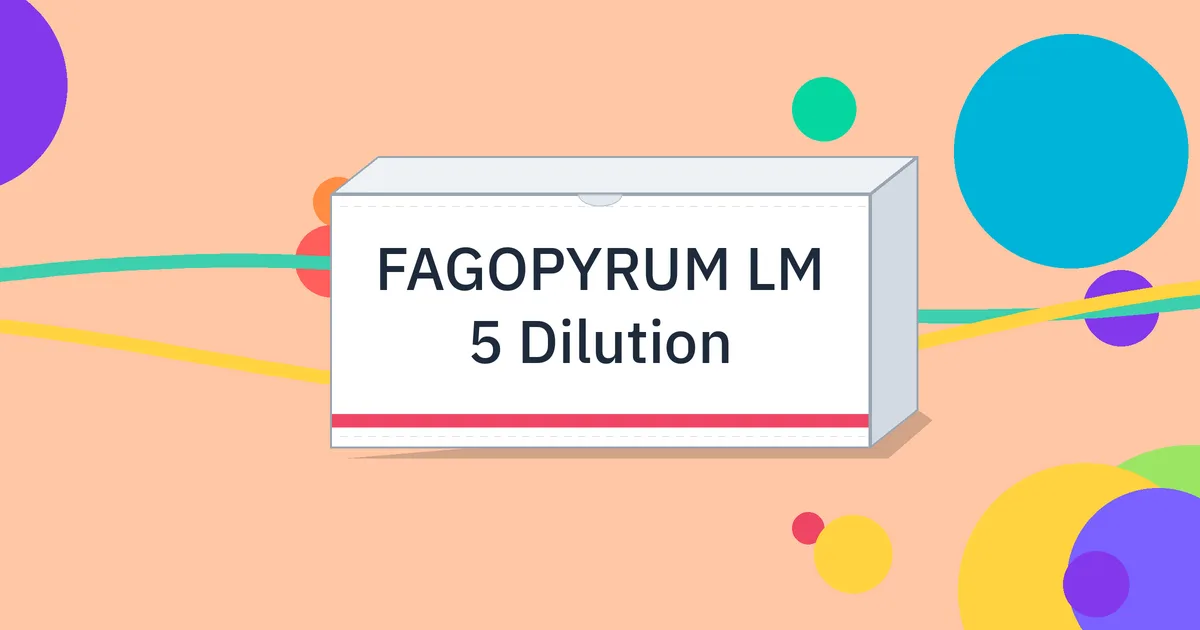 Symbolbild: Packung mit der Aufschrift FAGOPYRUM LM 5 Dilution (PZN 13486406) – Verfügbarkeit und Bezug in Apotheken in Frankfurt am Main