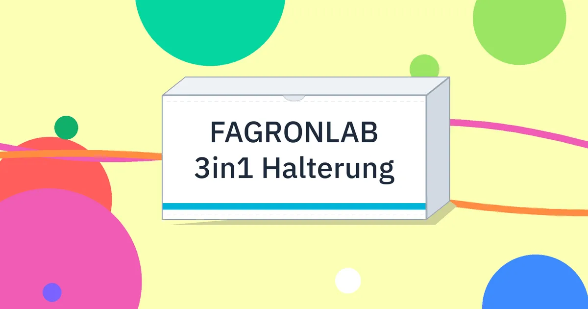 Symbolbild: Packung mit der Aufschrift FAGRONLAB 3in1 Halterung (PZN 18602610) – Verfügbarkeit und Bezug in Apotheken in Frankfurt am Main