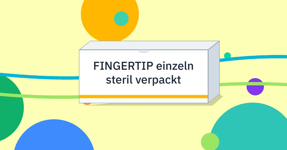Symbolbild: Packung mit der Aufschrift FINGERTIP einzeln steril verpackt (PZN 16149744) – Verfügbarkeit und Bezug in Apotheken in Frankfurt am Main