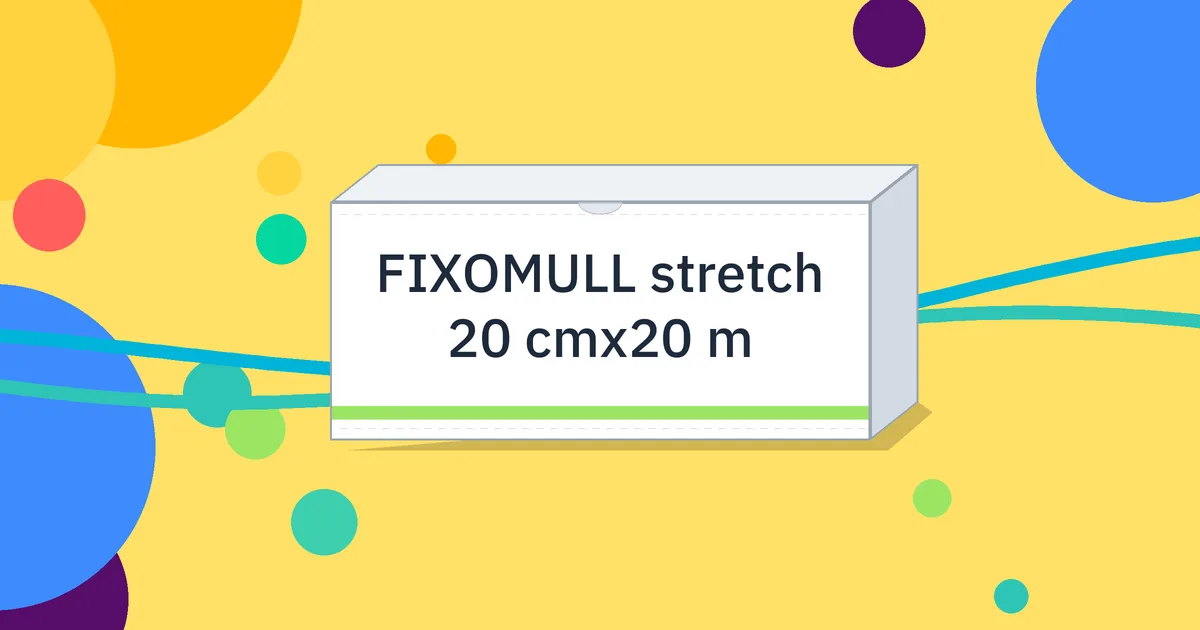 Symbolbild: Packung mit der Aufschrift FIXOMULL stretch 20 cmx20 m (PZN 00593431) – Verfügbarkeit und Bezug in Apotheken in Frankfurt am Main