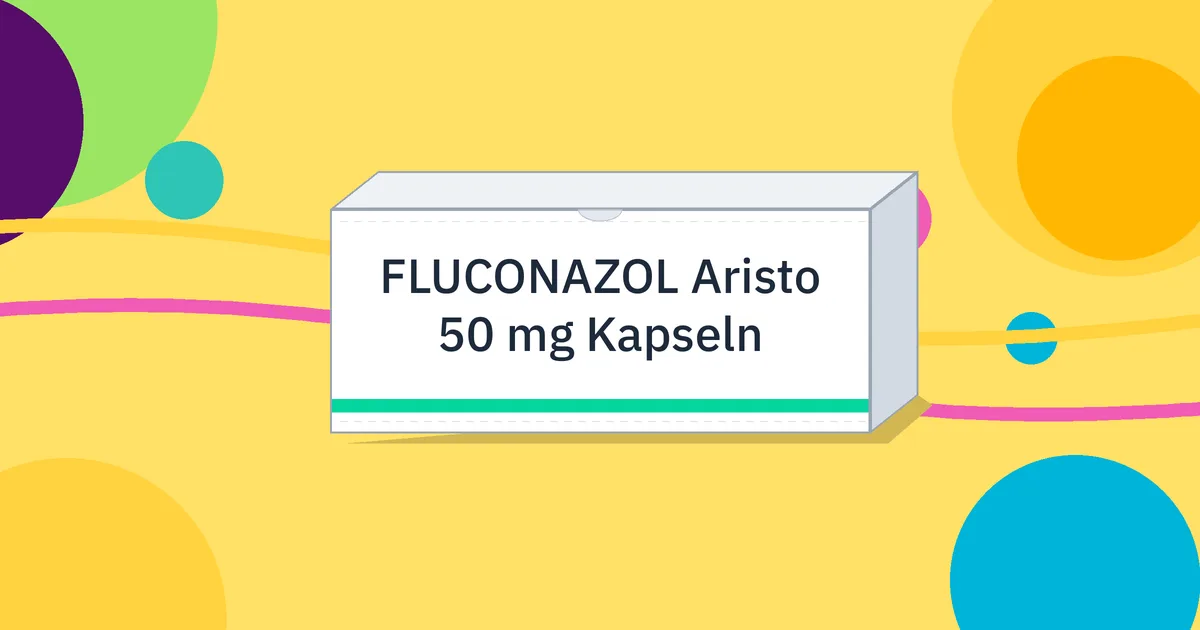 Symbolbild: Packung mit der Aufschrift FLUCONAZOL Aristo 50 mg Kapseln (PZN 07060382) – Verfügbarkeit und Bezug in Apotheken in Frankfurt am Main