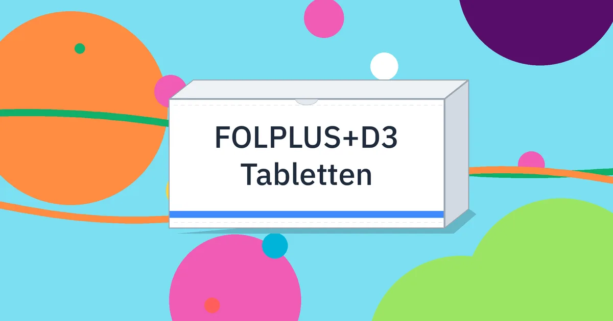 Symbolbild: Packung mit der Aufschrift FOLPLUS+D3 Tabletten (PZN 12388096) – Verfügbarkeit und Bezug in Apotheken in Frankfurt am Main