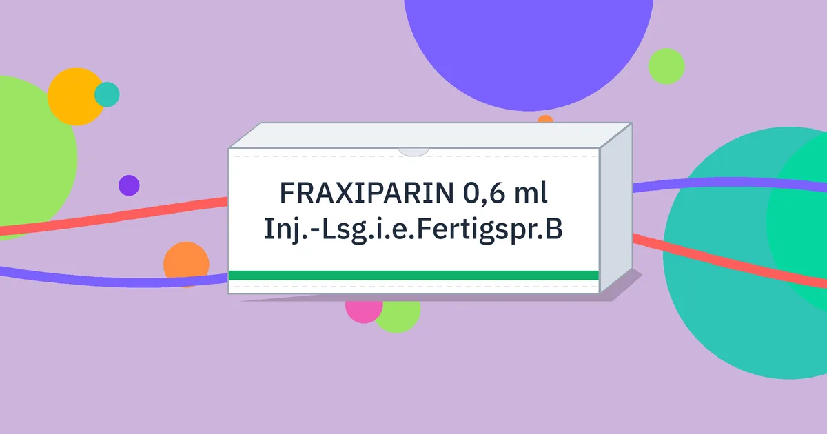 Symbolbild: Packung mit der Aufschrift FRAXIPARIN 0,6 ml Inj.-Lsg.i.e.Fertigspr.B (PZN 02191547) – Verfügbarkeit und Bezug in Apotheken in Frankfurt am Main