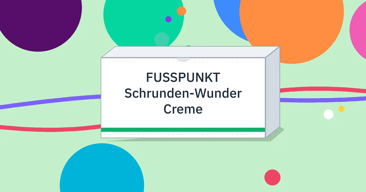 Symbolbild: Packung mit der Aufschrift FUSSPUNKT Schrunden-Wunder Creme (PZN 18701878) – Verfügbarkeit und Bezug in Apotheken in Frankfurt am Main