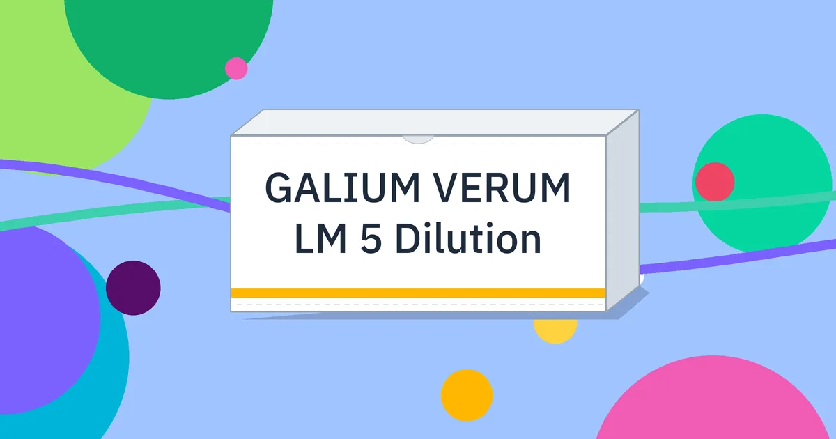 Symbolbild: Packung mit der Aufschrift GALIUM VERUM LM 5 Dilution (PZN 13497516) – Verfügbarkeit und Bezug in Apotheken in Frankfurt am Main