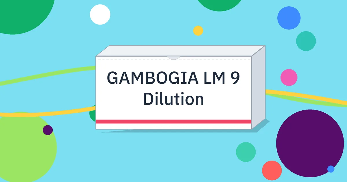 Symbolbild: Packung mit der Aufschrift GAMBOGIA LM 9 Dilution (PZN 13498473) – Verfügbarkeit und Bezug in Apotheken in Frankfurt am Main