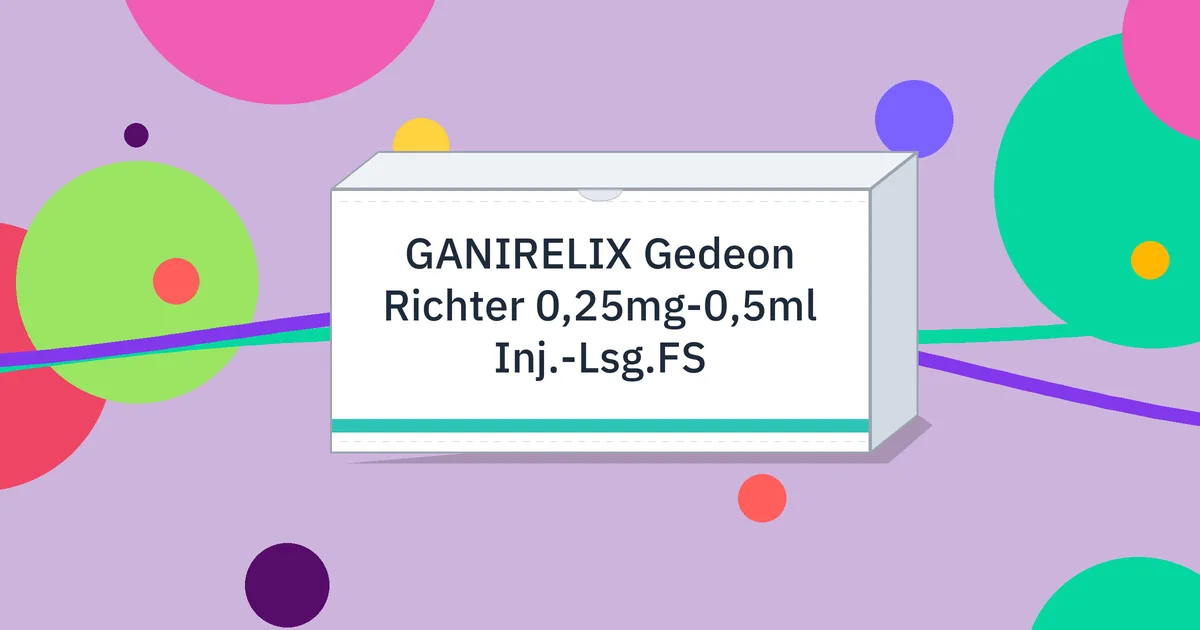 Symbolbild: Packung mit der Aufschrift GANIRELIX Gedeon Richter 0,25mg-0,5ml Inj.-Lsg.FS (PZN 19269880) – Verfügbarkeit und Bezug in Apotheken in Frankfurt am Main
