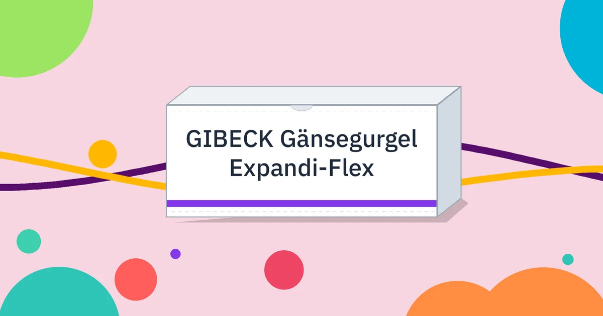Symbolbild: Packung mit der Aufschrift GIBECK Gänsegurgel Expandi-Flex (PZN 05032766) – Verfügbarkeit und Bezug in Apotheken in Frankfurt am Main