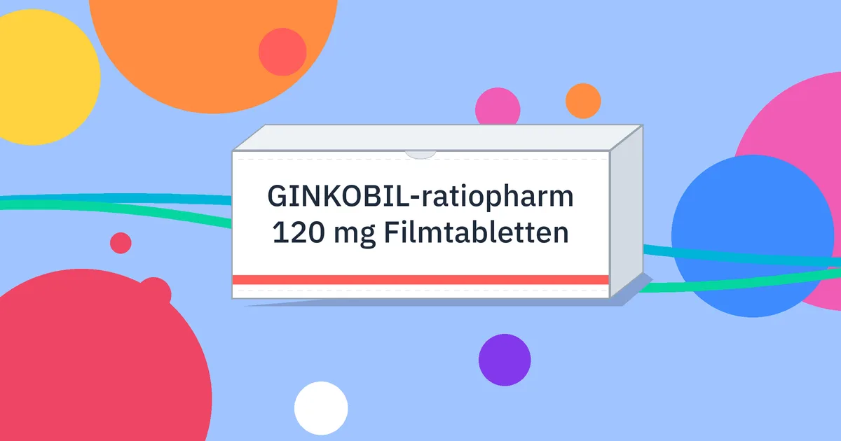 Symbolbild: Packung mit der Aufschrift GINKOBIL-ratiopharm 120 mg Filmtabletten (PZN 06680875) – Verfügbarkeit und Bezug in Apotheken in Frankfurt am Main