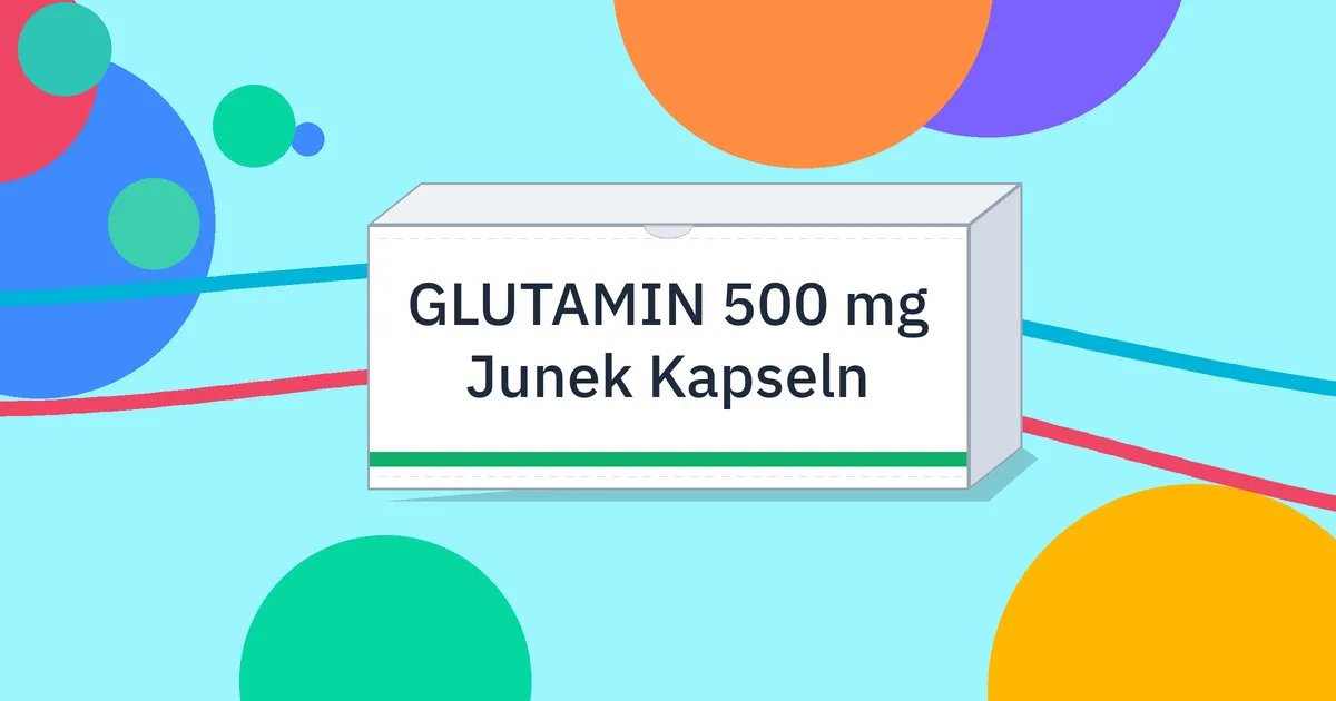 Symbolbild: Packung mit der Aufschrift GLUTAMIN 500 mg Junek Kapseln (PZN 00133020) – Verfügbarkeit und Bezug in Apotheken in Frankfurt am Main