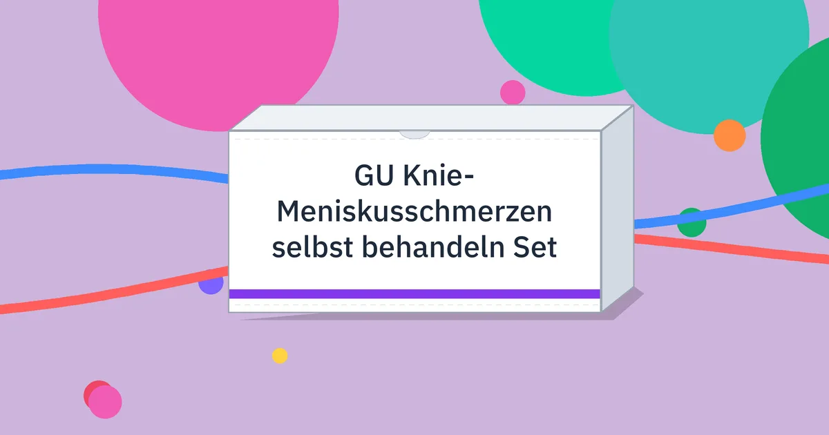 Symbolbild: Packung mit der Aufschrift GU Knie-Meniskusschmerzen selbst behandeln Set (PZN 16904382) – Verfügbarkeit und Bezug in Apotheken in Frankfurt am Main