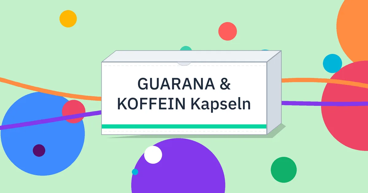 Symbolbild: Packung mit der Aufschrift GUARANA & KOFFEIN Kapseln (PZN 18666455) – Verfügbarkeit und Bezug in Apotheken in Frankfurt am Main
