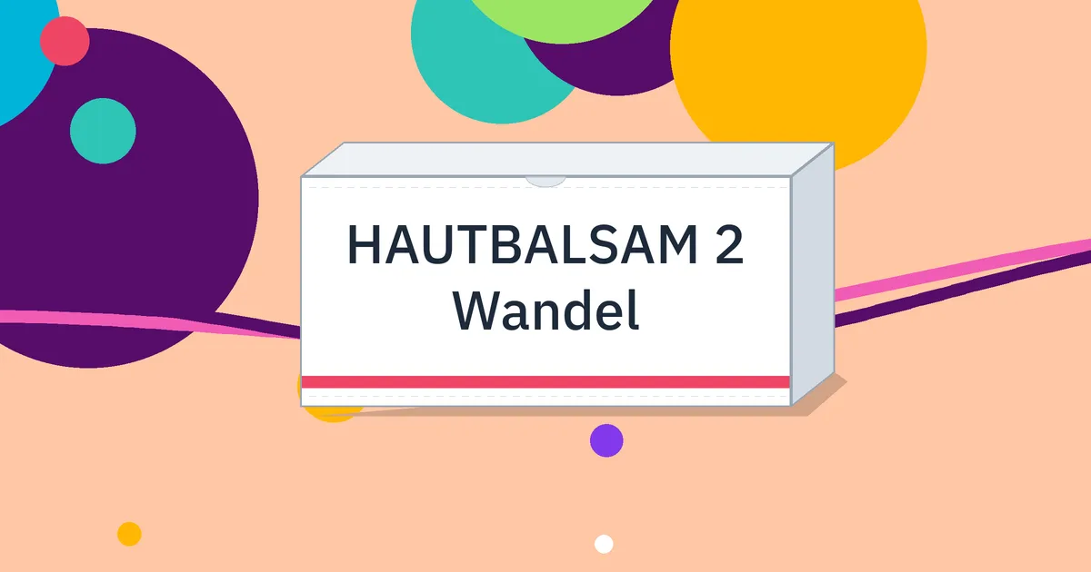 Symbolbild: Packung mit der Aufschrift HAUTBALSAM 2 Wandel (PZN 19393628) – Verfügbarkeit und Bezug in Apotheken in Frankfurt am Main