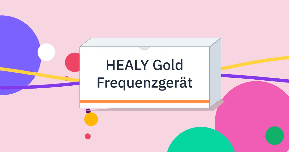 Symbolbild: Packung mit der Aufschrift HEALY Gold Frequenzgerät (PZN 16666669) – Verfügbarkeit und Bezug in Apotheken in Frankfurt am Main