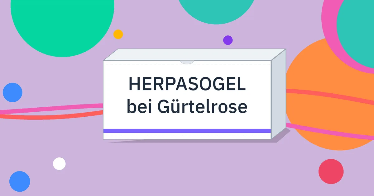 Symbolbild: Packung mit der Aufschrift HERPASOGEL bei Gürtelrose (PZN 19438093) – Verfügbarkeit und Bezug in Apotheken in Frankfurt am Main