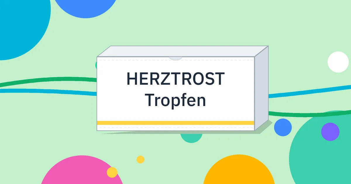 Symbolbild: Packung mit der Aufschrift HERZTROST Tropfen (PZN 10556000) – Verfügbarkeit und Bezug in Apotheken in Frankfurt am Main