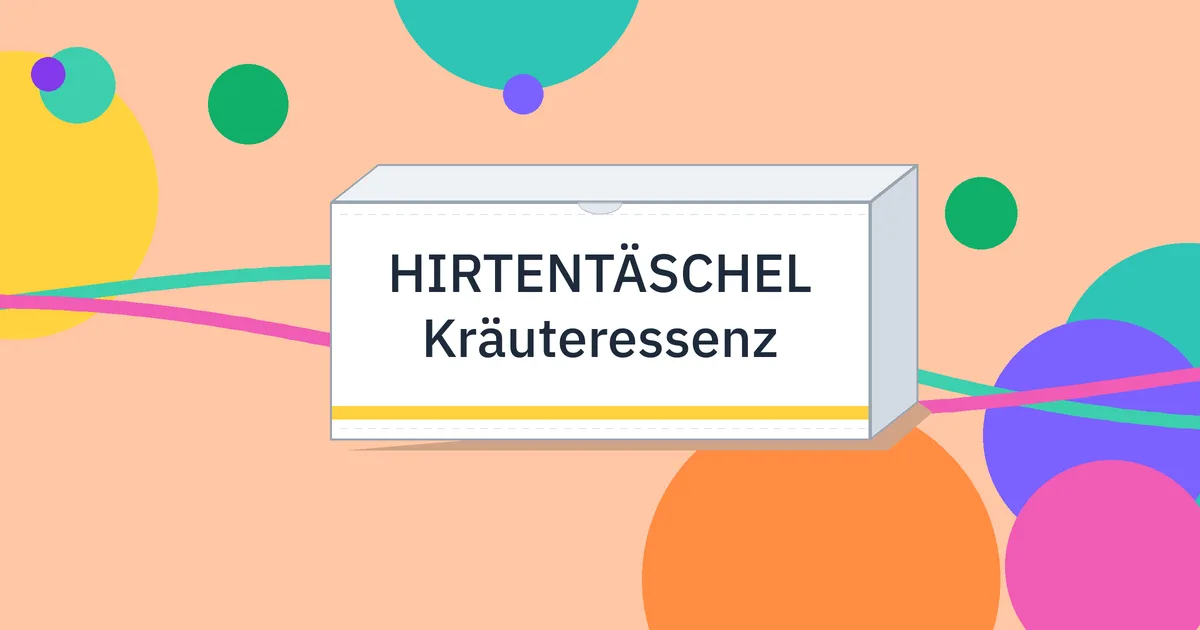 Symbolbild: Packung mit der Aufschrift HIRTENTÄSCHEL Kräuteressenz (PZN 11163768) – Verfügbarkeit und Bezug in Apotheken in Frankfurt am Main