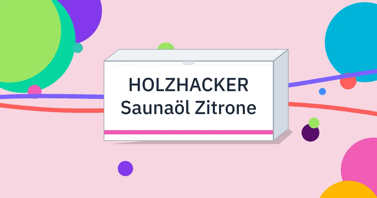 Symbolbild: Packung mit der Aufschrift HOLZHACKER Saunaöl Zitrone (PZN 20893164) – Verfügbarkeit und Bezug in Apotheken in Frankfurt am Main