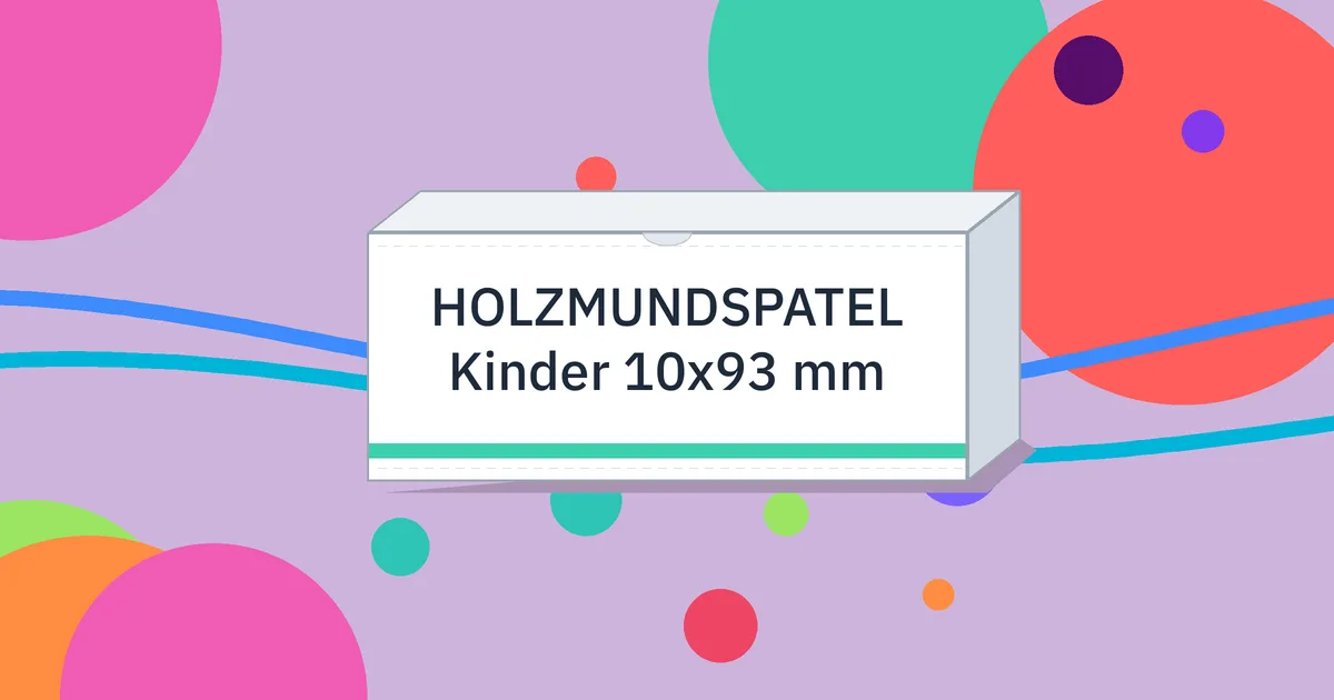 Symbolbild: Packung mit der Aufschrift HOLZMUNDSPATEL Kinder 10x93 mm (PZN 09211810) – Verfügbarkeit und Bezug in Apotheken in Frankfurt am Main