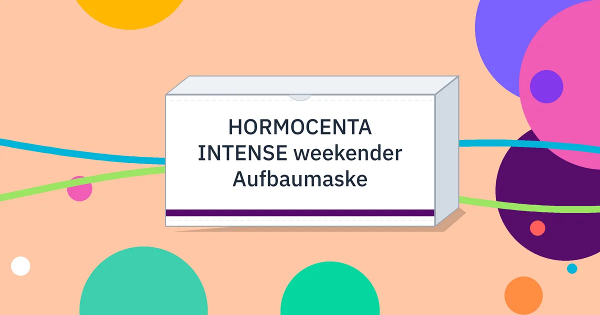 Symbolbild: Packung mit der Aufschrift HORMOCENTA INTENSE weekender Aufbaumaske (PZN 15240603) – Verfügbarkeit und Bezug in Apotheken in Frankfurt am Main