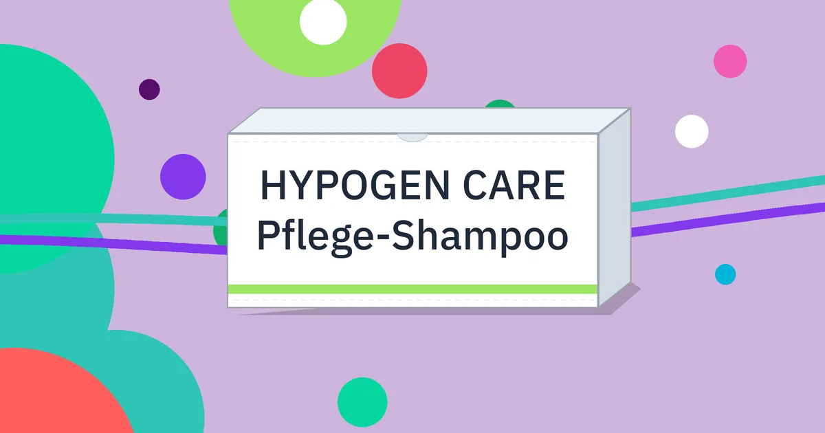 Symbolbild: Packung mit der Aufschrift HYPOGEN CARE Pflege-Shampoo (PZN 18333512) – Verfügbarkeit und Bezug in Apotheken in Frankfurt am Main