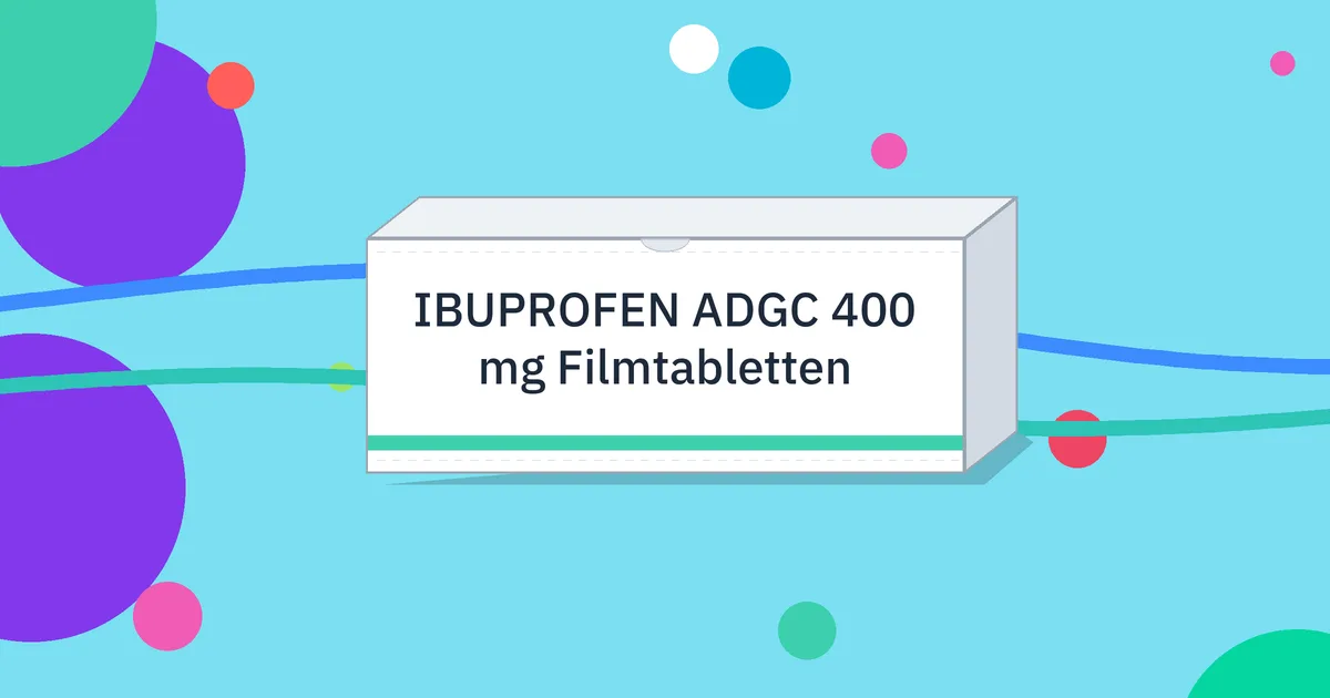 Symbolbild: Packung mit der Aufschrift IBUPROFEN ADGC 400 mg Filmtabletten (PZN 17445309) – Verfügbarkeit und Bezug in Apotheken in Frankfurt am Main