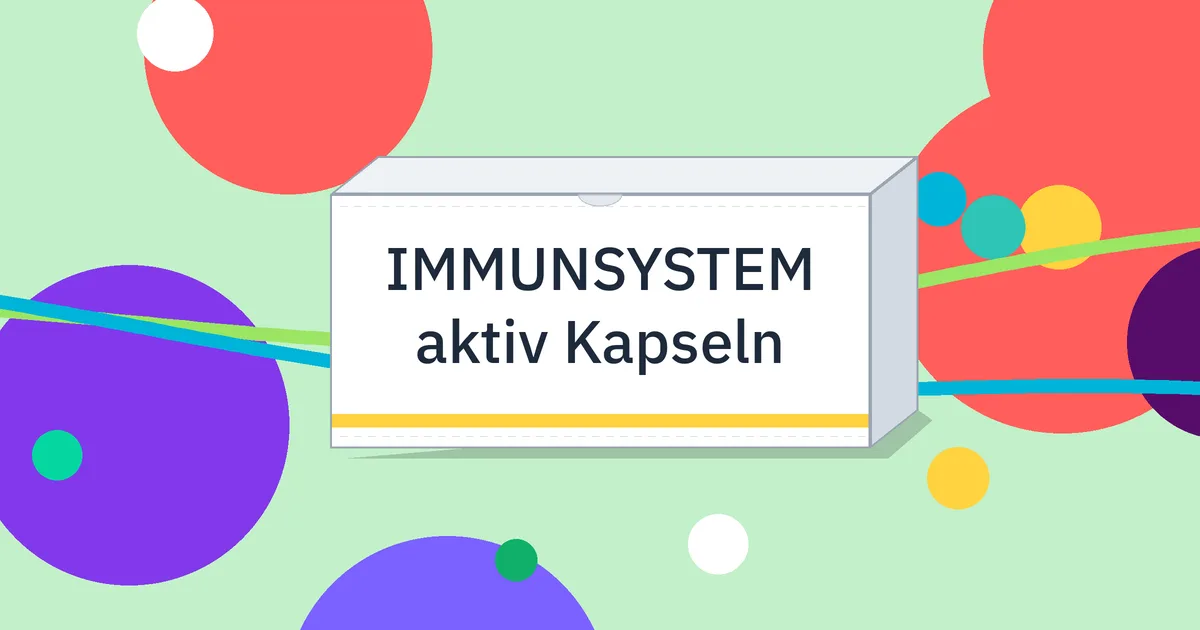 Symbolbild: Packung mit der Aufschrift IMMUNSYSTEM aktiv Kapseln (PZN 10996408) – Verfügbarkeit und Bezug in Apotheken in Frankfurt am Main