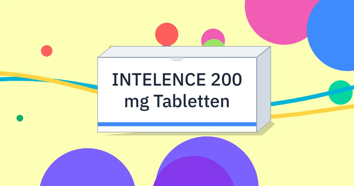 Symbolbild: Packung mit der Aufschrift INTELENCE 200 mg Tabletten (PZN 10524106) – Verfügbarkeit und Bezug in Apotheken in Frankfurt am Main
