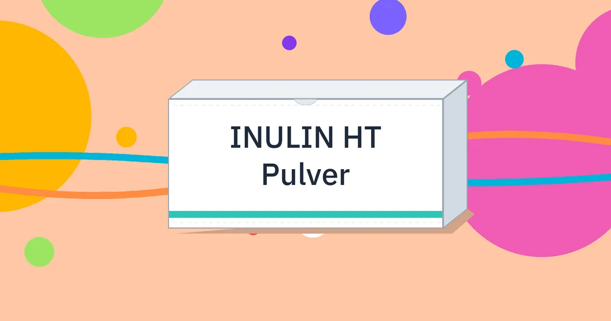 Symbolbild: Packung mit der Aufschrift INULIN HT Pulver (PZN 00490576) – Verfügbarkeit und Bezug in Apotheken in Frankfurt am Main