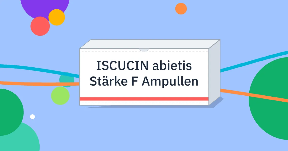 Symbolbild: Packung mit der Aufschrift ISCUCIN abietis Stärke F Ampullen (PZN 04428798) – Verfügbarkeit und Bezug in Apotheken in Frankfurt am Main