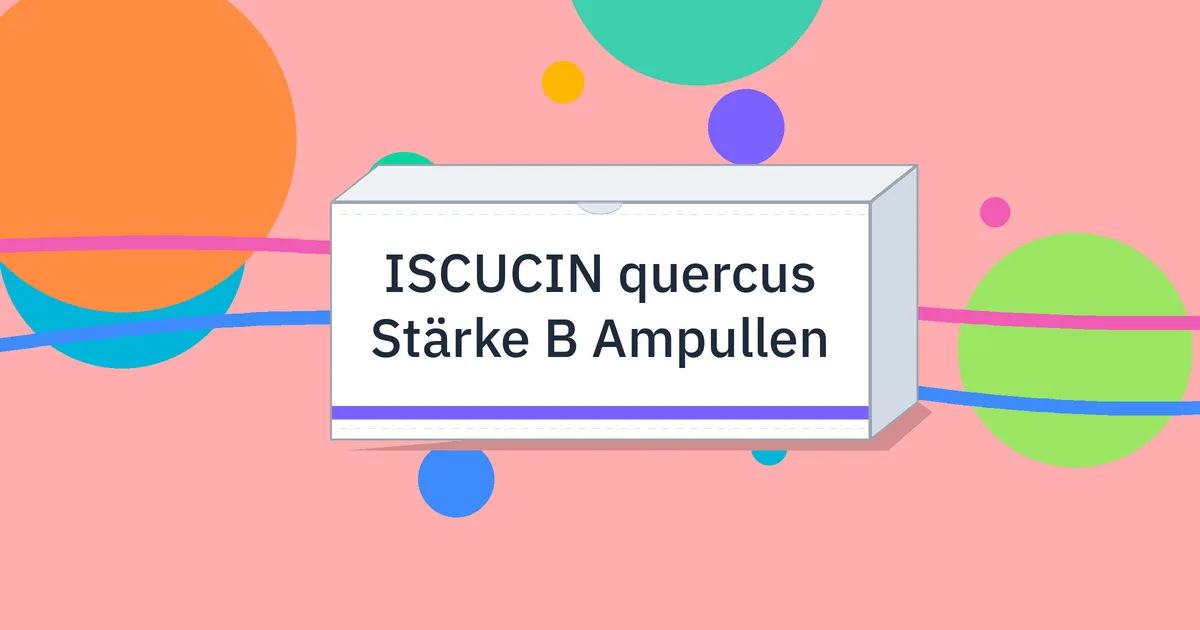 Symbolbild: Packung mit der Aufschrift ISCUCIN quercus Stärke B Ampullen (PZN 03083392) – Verfügbarkeit und Bezug in Apotheken in Frankfurt am Main
