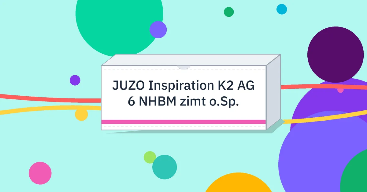 Symbolbild: Packung mit der Aufschrift JUZO Inspiration K2 AG 6 NHBM zimt o.Sp. (PZN 14920023) – Verfügbarkeit und Bezug in Apotheken in Frankfurt am Main