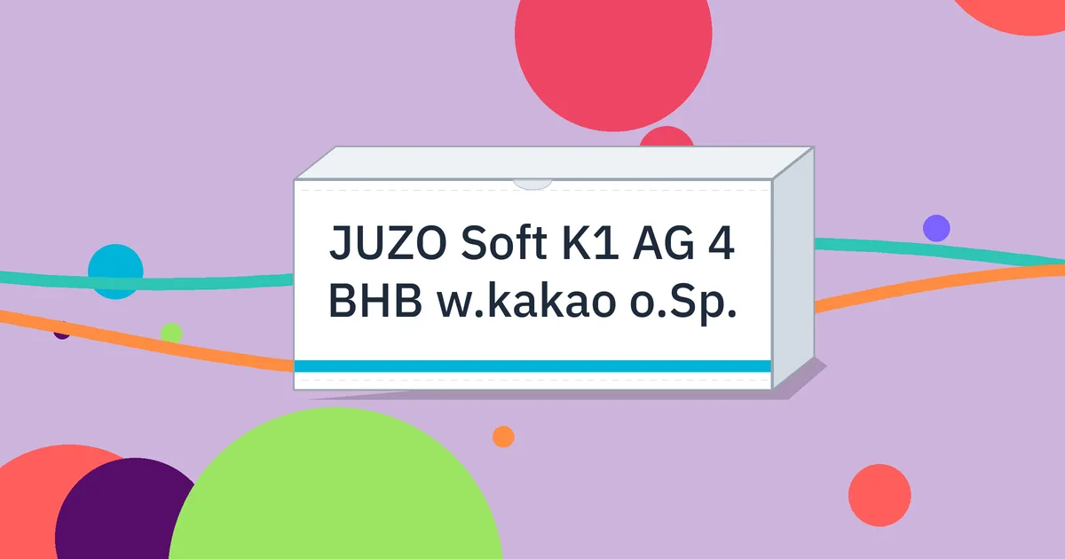 Symbolbild: Packung mit der Aufschrift JUZO Soft K1 AG 4 BHB w.kakao o.Sp. (PZN 14837782) – Verfügbarkeit und Bezug in Apotheken in Frankfurt am Main