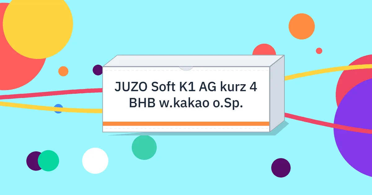 Symbolbild: Packung mit der Aufschrift JUZO Soft K1 AG kurz 4 BHB w.kakao o.Sp. (PZN 14839114) – Verfügbarkeit und Bezug in Apotheken in Frankfurt am Main