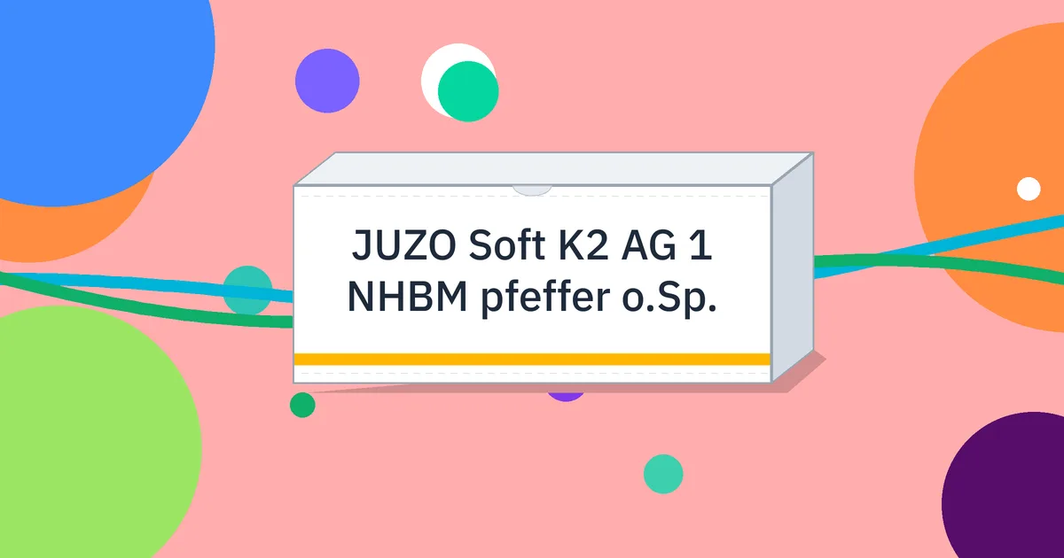 Symbolbild: Packung mit der Aufschrift JUZO Soft K2 AG 1 NHBM pfeffer o.Sp. (PZN 14997646) – Verfügbarkeit und Bezug in Apotheken in Frankfurt am Main