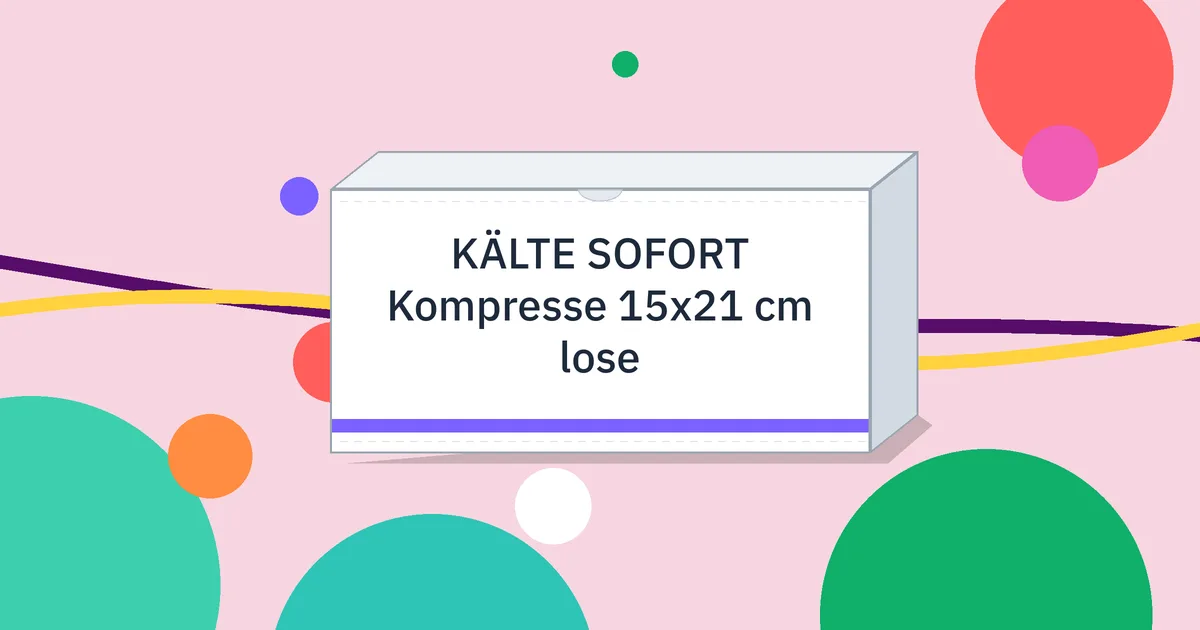 Symbolbild: Packung mit der Aufschrift KÄLTE SOFORT Kompresse 15x21 cm lose (PZN 07251863) – Verfügbarkeit und Bezug in Apotheken in Frankfurt am Main