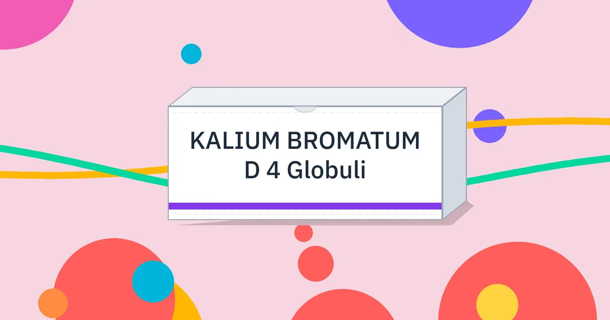 Symbolbild: Packung mit der Aufschrift KALIUM BROMATUM D 4 Globuli (PZN 04222594) – Verfügbarkeit und Bezug in Apotheken in Frankfurt am Main