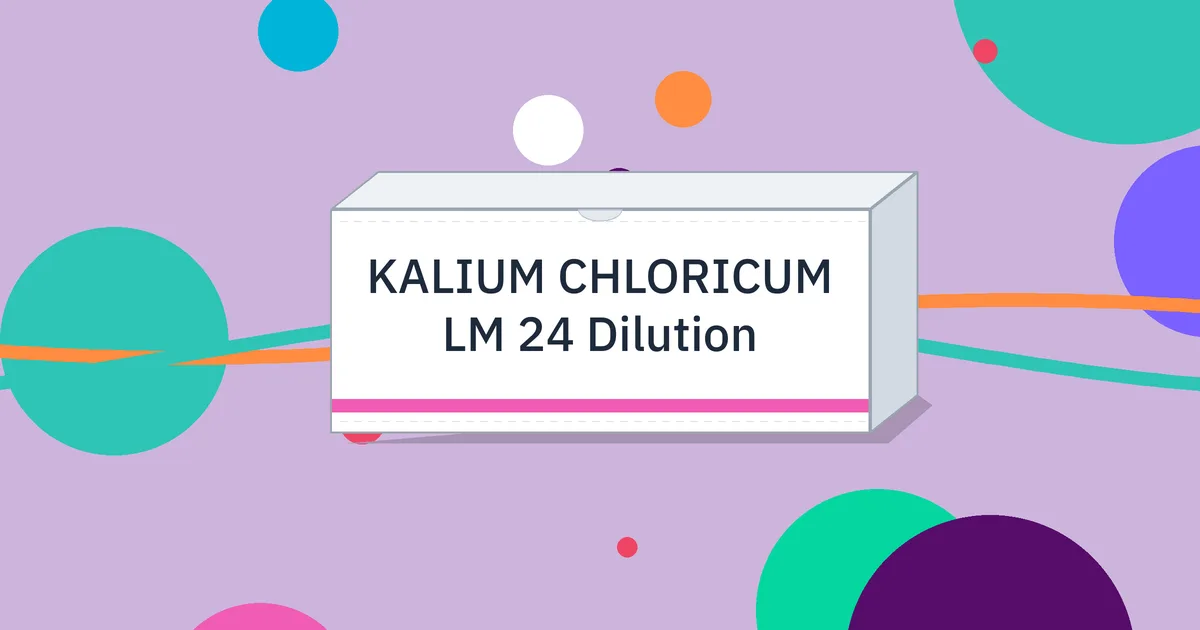 Symbolbild: Packung mit der Aufschrift KALIUM CHLORICUM LM 24 Dilution (PZN 12918878) – Verfügbarkeit und Bezug in Apotheken in Frankfurt am Main