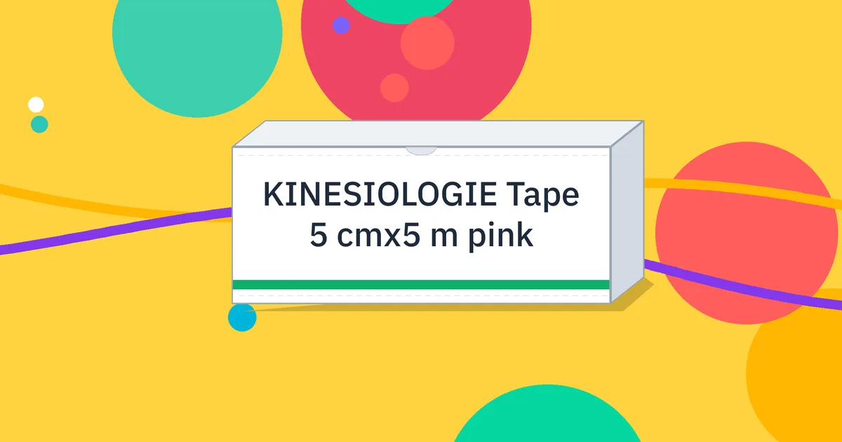 Symbolbild: Packung mit der Aufschrift KINESIOLOGIE Tape 5 cmx5 m pink (PZN 10759996) – Verfügbarkeit und Bezug in Apotheken in Frankfurt am Main