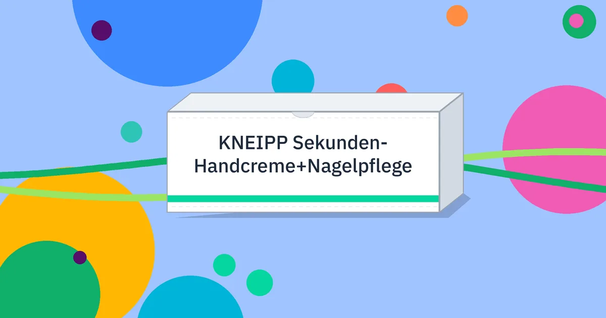 Symbolbild: Packung mit der Aufschrift KNEIPP Sekunden-Handcreme+Nagelpflege (PZN 13365536) – Verfügbarkeit und Bezug in Apotheken in Frankfurt am Main