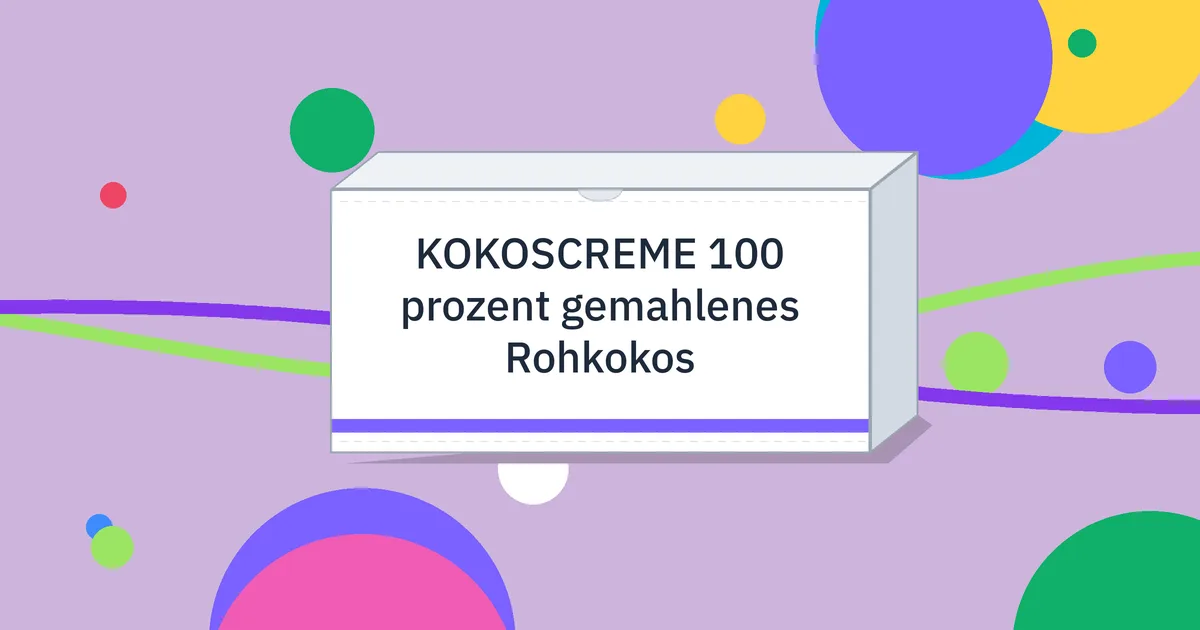 Symbolbild: Packung mit der Aufschrift KOKOSCREME 100 prozent gemahlenes Rohkokos (PZN 17189243) – Verfügbarkeit und Bezug in Apotheken in Frankfurt am Main