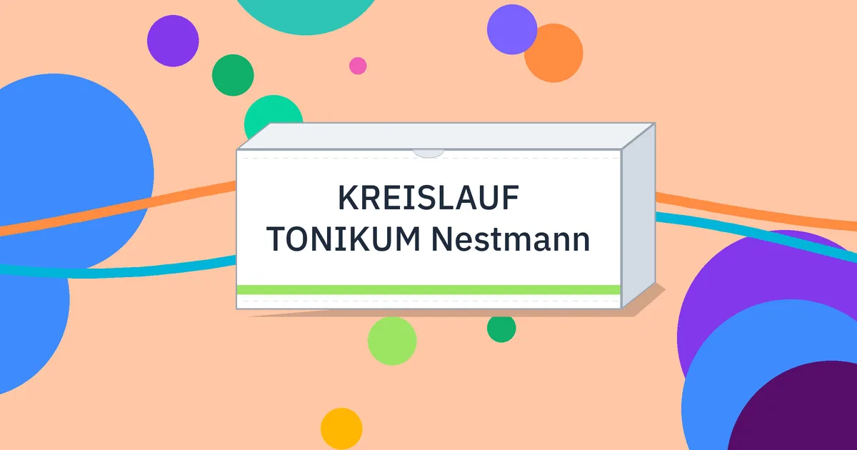 Symbolbild: Packung mit der Aufschrift KREISLAUF TONIKUM Nestmann (PZN 01009718) – Verfügbarkeit und Bezug in Apotheken in Frankfurt am Main