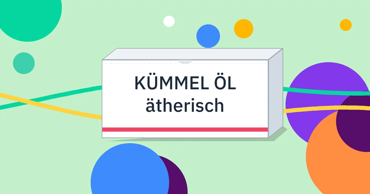 Symbolbild: Packung mit der Aufschrift KÜMMEL ÖL ätherisch (PZN 15294987) – Verfügbarkeit und Bezug in Apotheken in Frankfurt am Main
